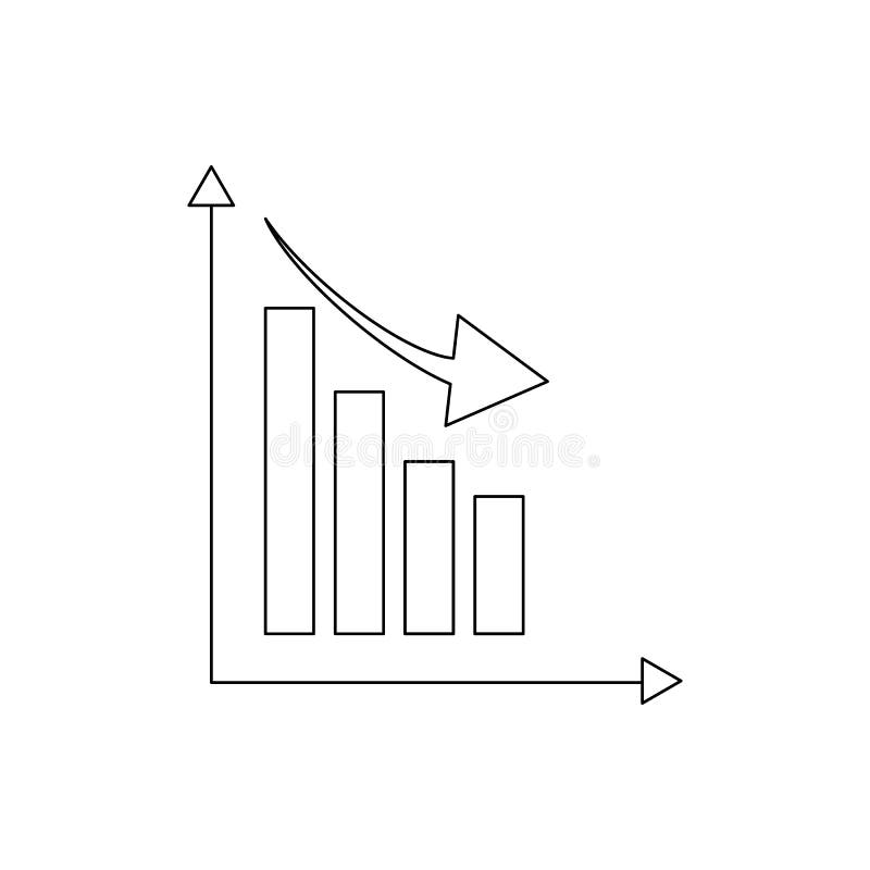Down Graph Premium Line Icon. Simple High Quality Pictogram Stock ...