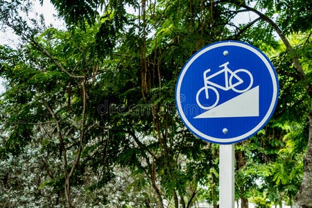 Down hill traffic sign stock image. Image of climb, ride - 98759831
