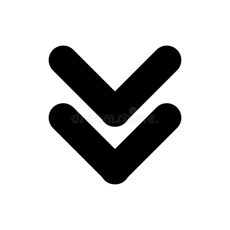 Down Icon, Flat Down Icon Vector Illustration Stock Vector ...