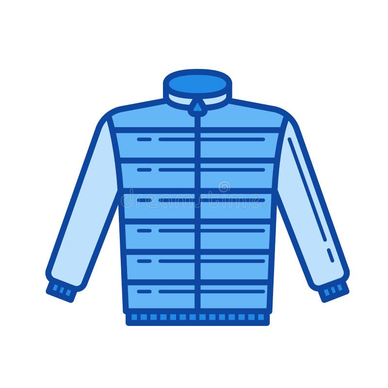 Winter jacket sketch icon. stock vector. Illustration of elegance ...