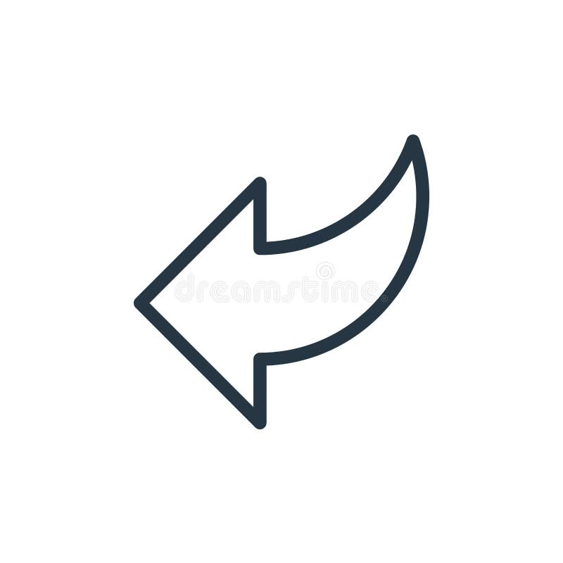 Down Left Arrow Icon Vector from Arrow Concept. Thin Line Illustration ...