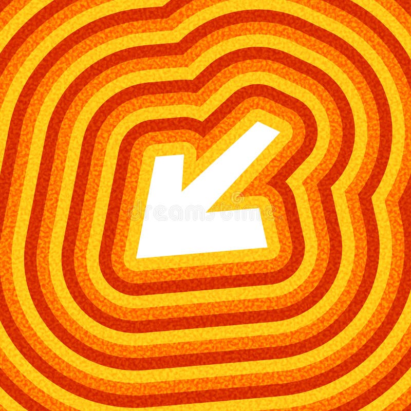 Down Left Arrow in Orange Pattern Stock Illustration - Illustration of ...