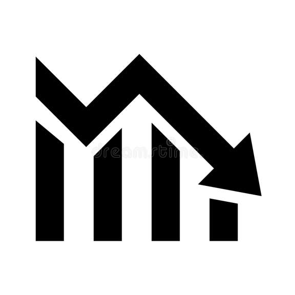 Down Market, Decrease Graph Icon Design Stock Vector - Illustration of concept, finance: 234136373