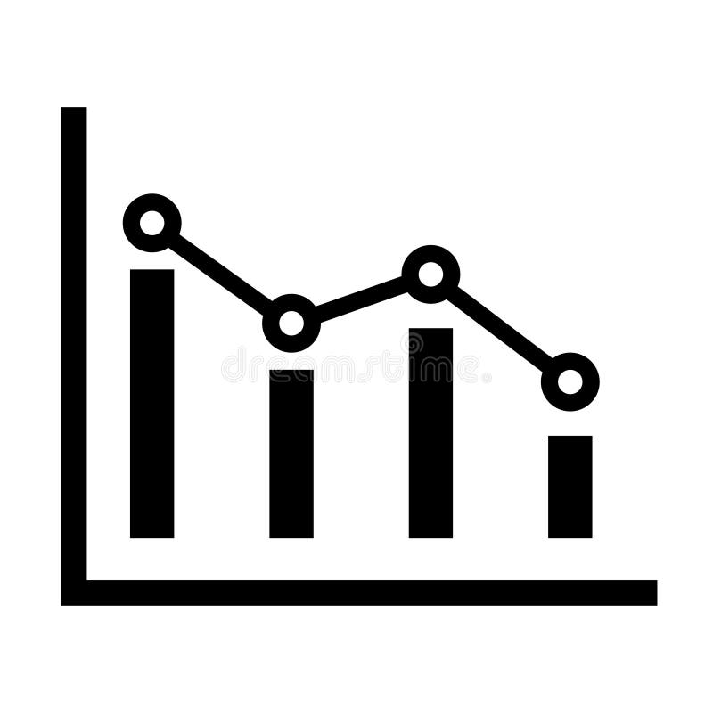 Down Market, Decrease Graph Icon Design Stock Vector - Illustration of ...