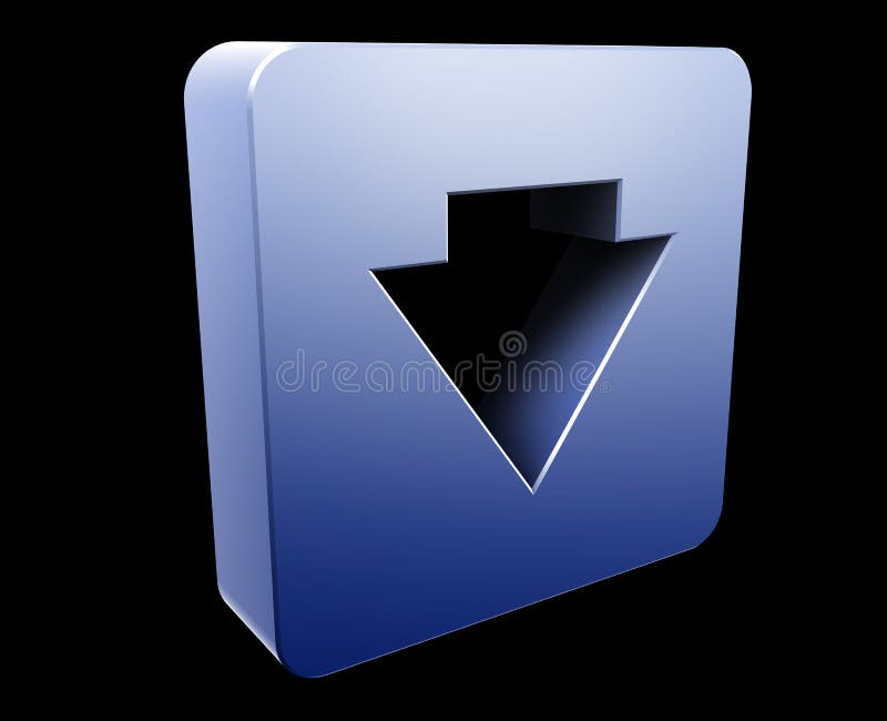 Down navigation icon stock illustration. Illustration of move - 10082873