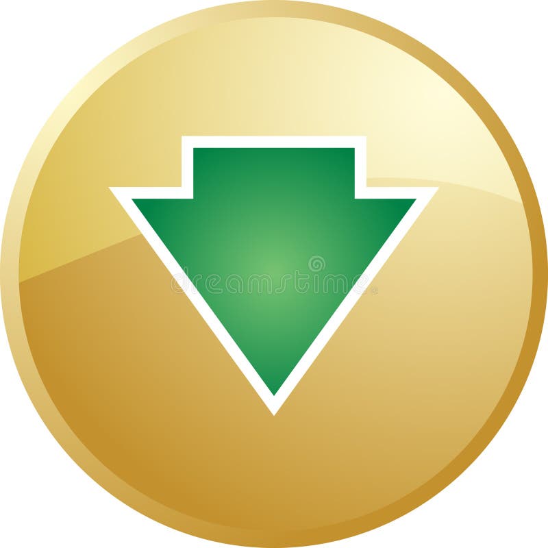 Down navigation icon stock vector. Illustration of tools - 7180711