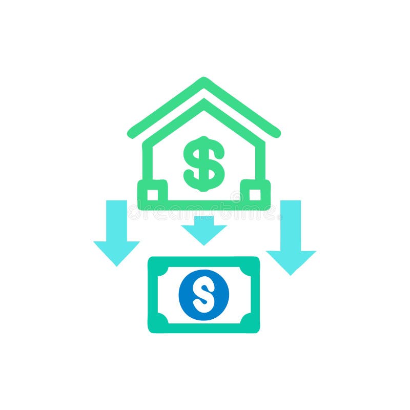 Down Payment RGB Color Icon Stock Vector - Illustration of percent ...