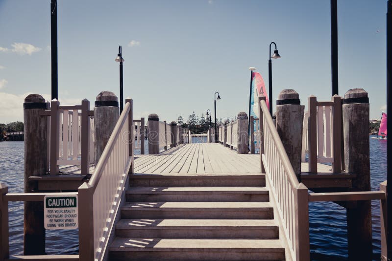 Summer pier stock photo. Image of boating, pier, lagoon - 23520390