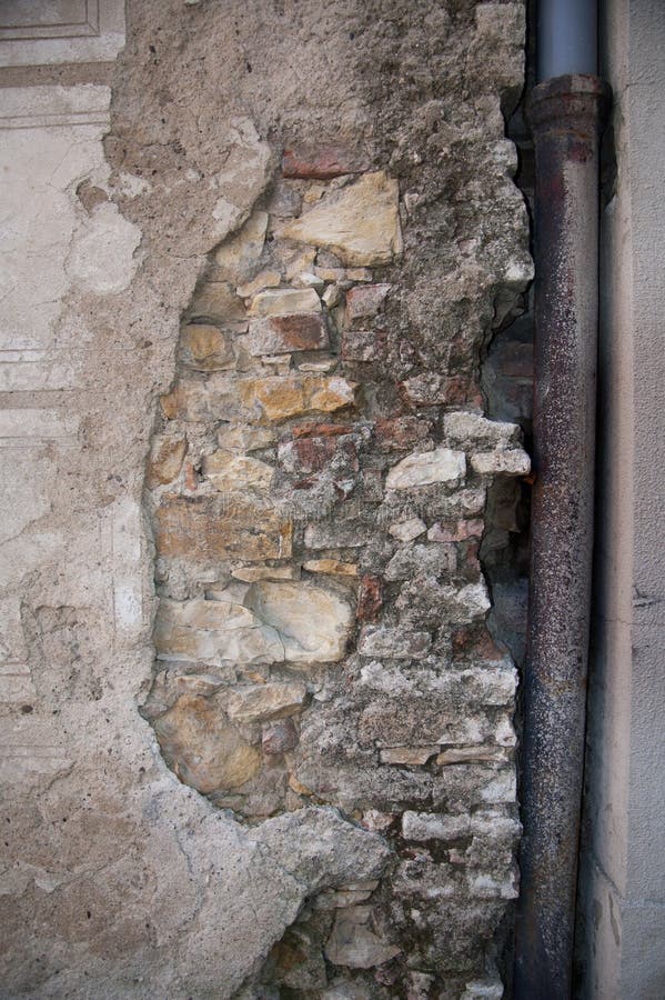 Down pipe of an old house stock image. Image of vintage - 59464049