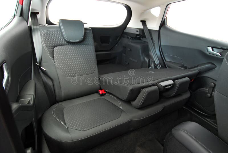 Folded Rear Seat of the Car Stock Photo - Image of black, frontseat ...