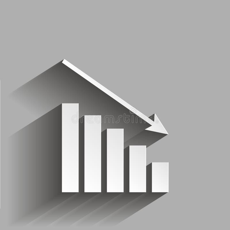 Down Schedule, the Decline. Infographic, Chart Icon, Flat Vecto Stock ...