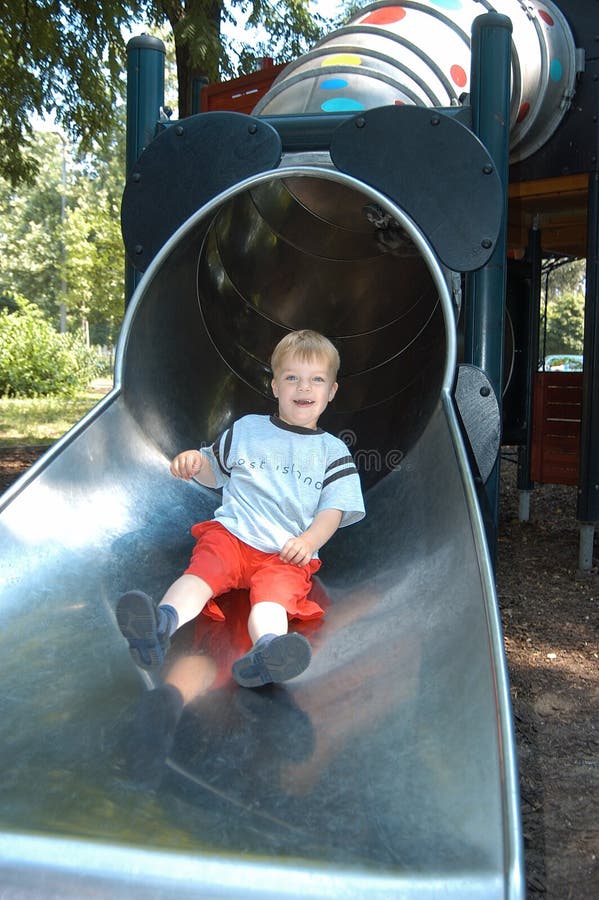 Down the slide stock photo. Image of leisure, play, summer - 238316