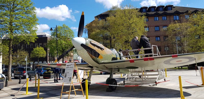 Down Spitfire plane editorial photography. Image of belfast - 115620492