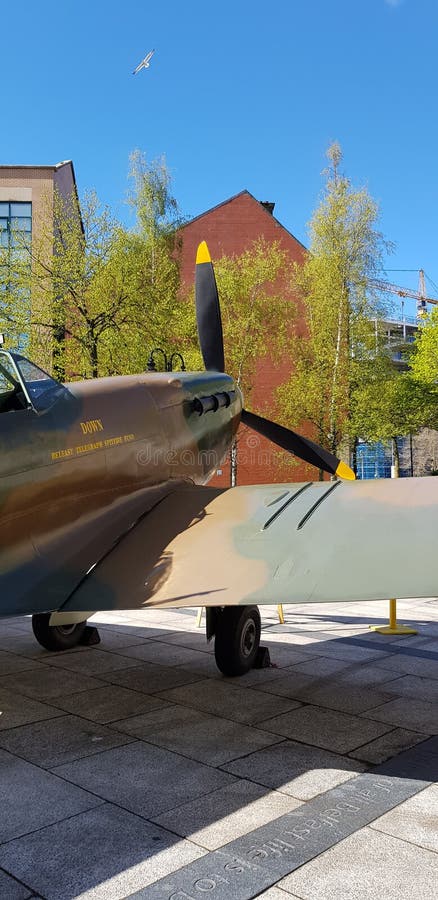 Down Spitfire plane stock photo. Image of front, military - 115620996