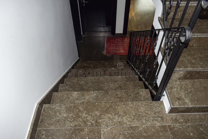 Down Stairs Inside the Building Stock Photo - Image of greeneryn ...