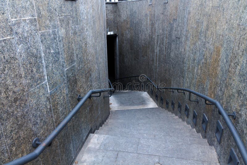 Down Stairs. Lowering the Stairs. Look Down. Top View. Stock Image ...