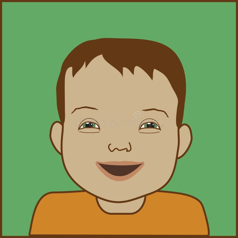 Down Syndrome Child stock vector. Illustration of smile - 7947908