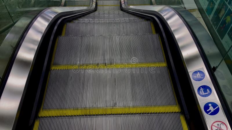 Down To Top View of Escalator Steps and Movement Mechanics Stock Video ...