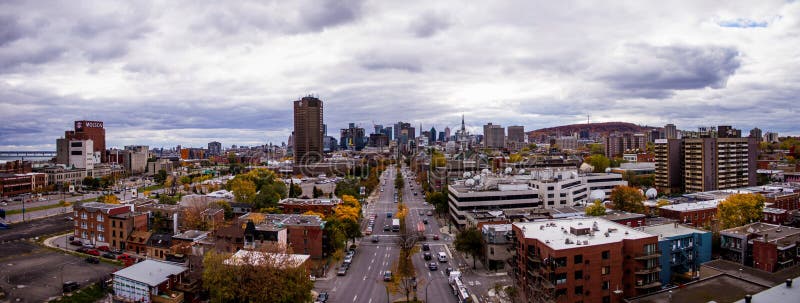 Down Town, Montreal, Quebec, Canada Editorial Image - Image of clouds ...