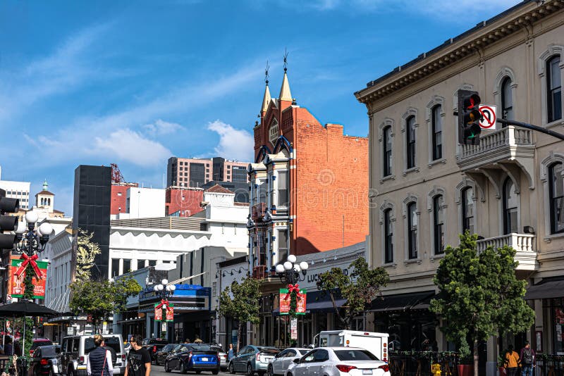Downtown San Diego, California Editorial Stock Image - Image of cars ...