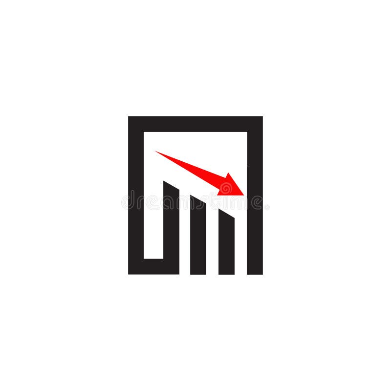 Down Trend Chart Icon Logo Design Stock Vector - Illustration of profit ...