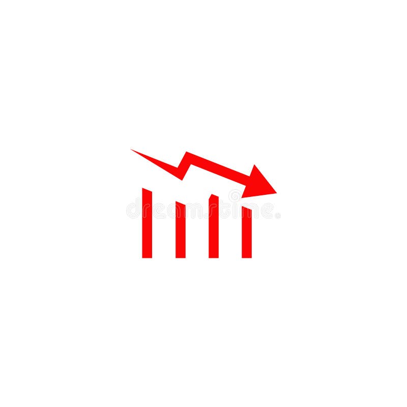 Down Trend Chart Icon Logo Design Stock Vector - Illustration of ...