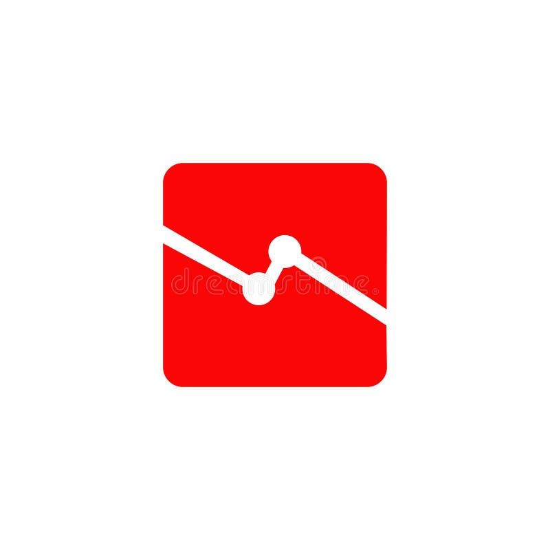 Down Trend Chart Icon Logo Design Stock Illustration - Illustration of ...