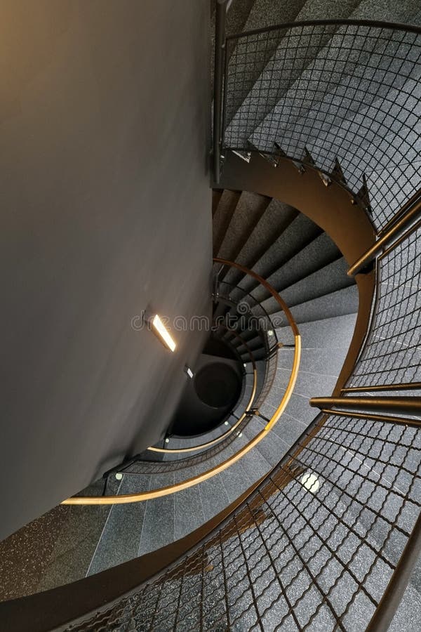 Down View of the Modern Staircase in the Building. Stock Photo - Image ...