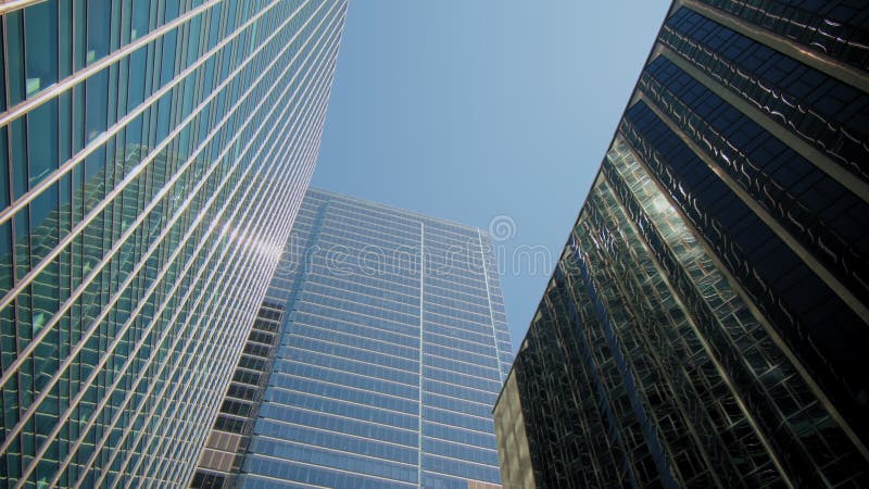 Down View of Urban Skyscraper Skyline with Modern Architecture and ...