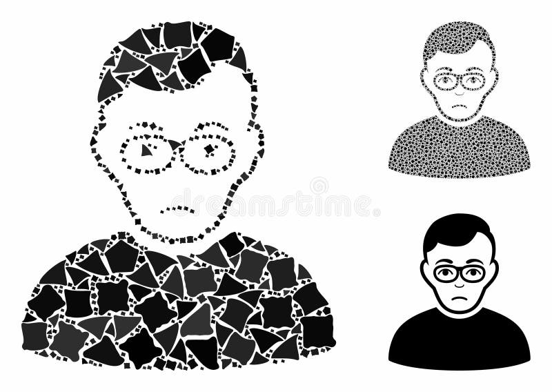 Downer Mosaic Icon of Abrupt Elements Stock Vector - Illustration of ...