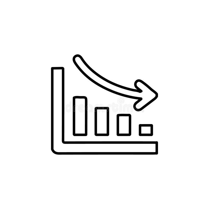 Downfall Icon Flat Logo Isolated Symbol Stock Illustration ...