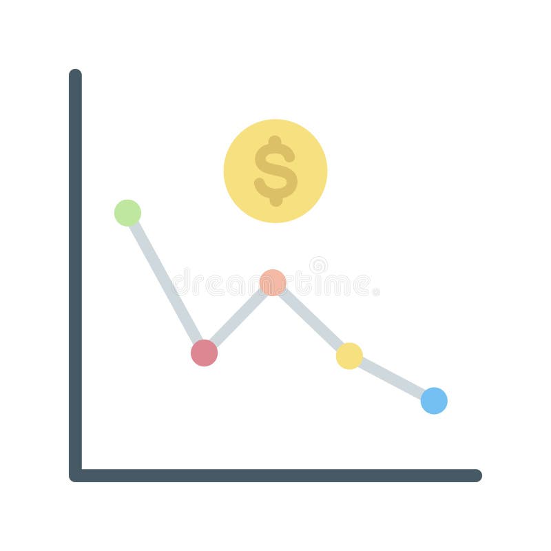 Downfall Icon Vector Image. Stock Vector - Illustration of concept ...