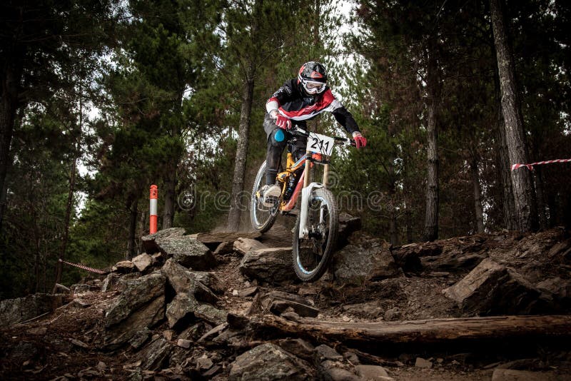Downhill racer editorial photography. Image of excitement - 63152262