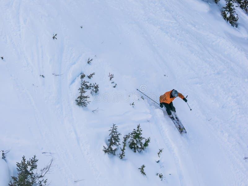 Downhill Skier stock photo. Image of excitement, clothing - 29547832