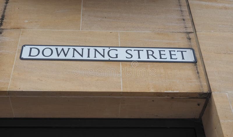 Downing Street Sign stock image. Image of downing, london - 47364993