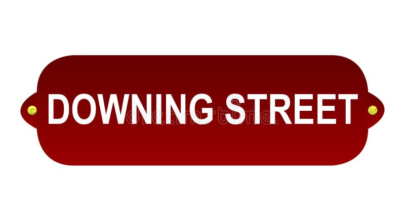 Downing- Streetzeichen stock abbildung. Illustration von rechteckig ...