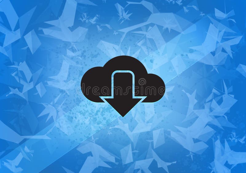 Download Aesthetic Abstract Icon on Blue Background Stock Illustration ...