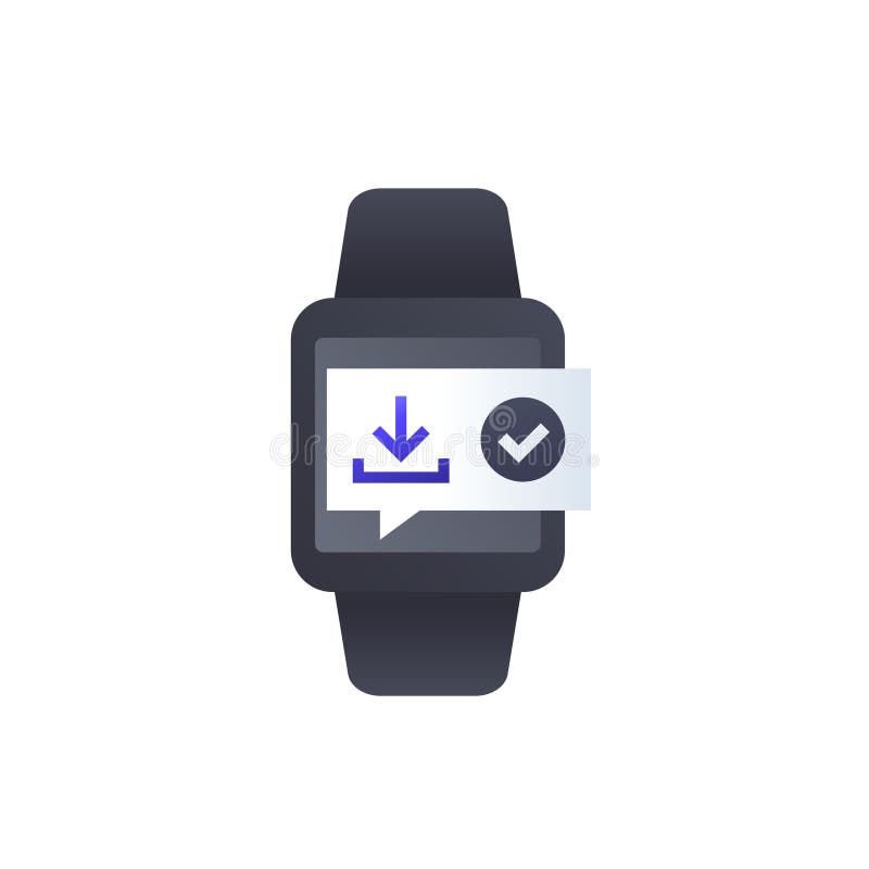 Download App Icon with a Smart Watch Stock Vector - Illustration of ...
