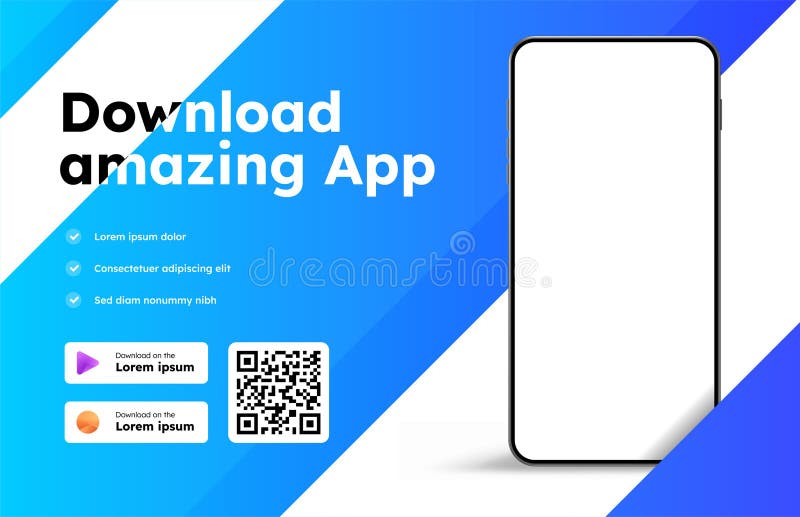 Download app page stock vector. Illustration of button - 280553344