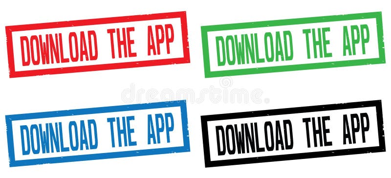 DOWNLOAD the APP Text, on Rectangle Border Stamp Sign. Stock ...
