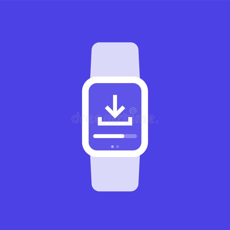 Download App Vector Icon with a Smart Watch Stock Vector - Illustration ...