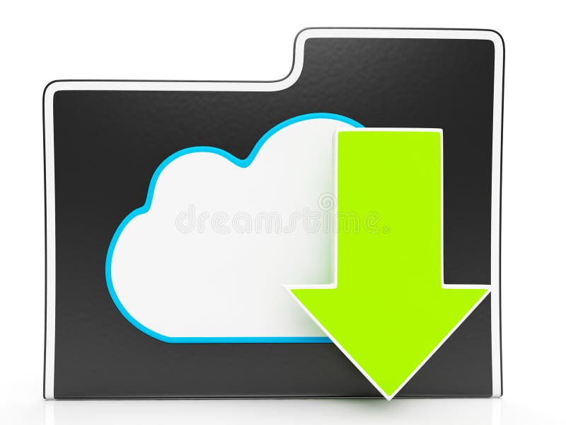 Download Arrow and Cloud File Showing Downloading Stock Illustration ...