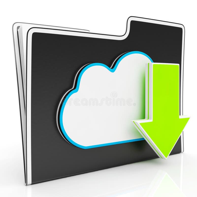 Download Arrow and Cloud File Shows Downloading Stock Illustration ...