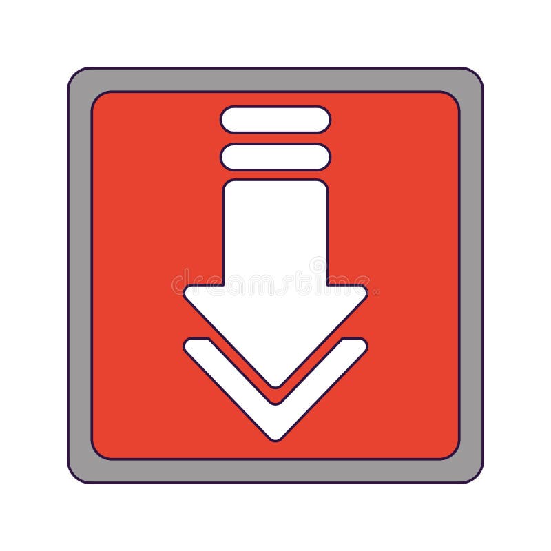 Download arrow down button stock vector. Illustration of arrow - 138078758