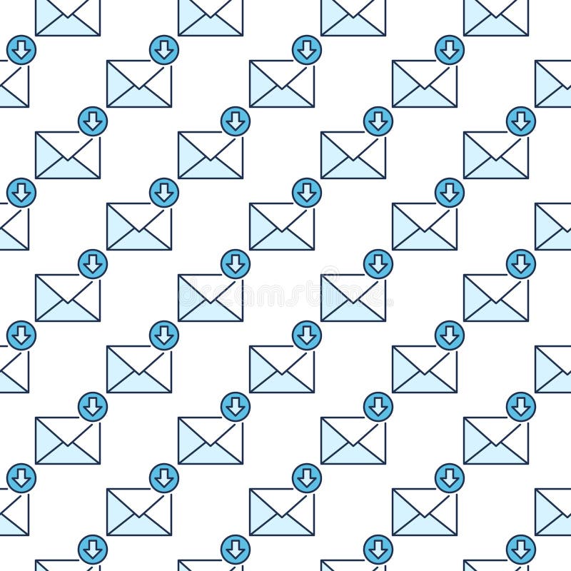 Download Arrow with Envelope Vector Colored Seamless Pattern Stock ...