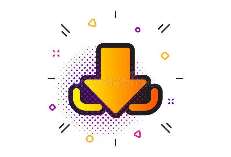 Download Arrow Icon. Down Arrowhead. Vector Stock Vector - Illustration ...