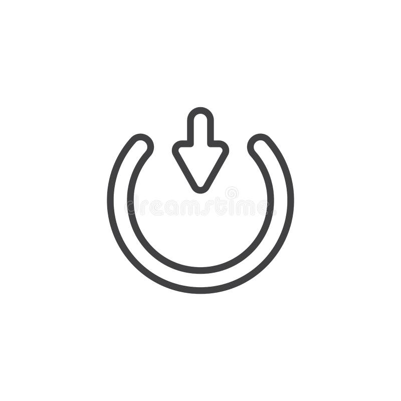 Loading Outline Icon. Isolated Line Vector Illustration from Ui ...