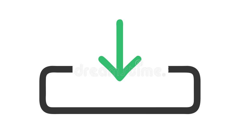 Download Bracket with Down Arrow Data Transfer Icon , Vector Design ...