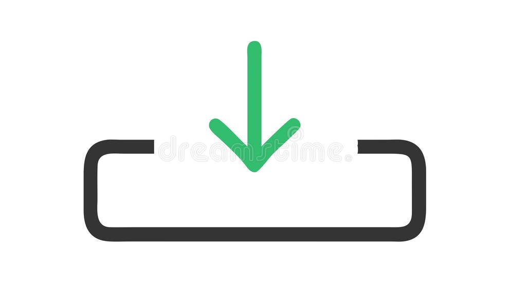 Download Bracket with Down Arrow Data Transfer Icon , Vector Design ...