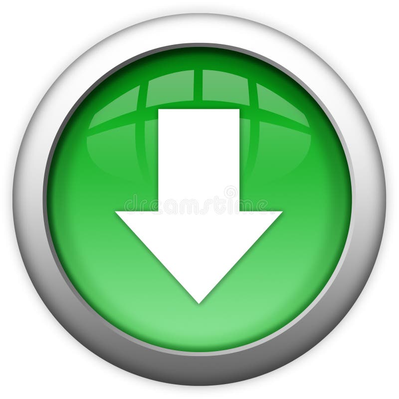 Pdf download button stock vector. Illustration of computer - 25609821